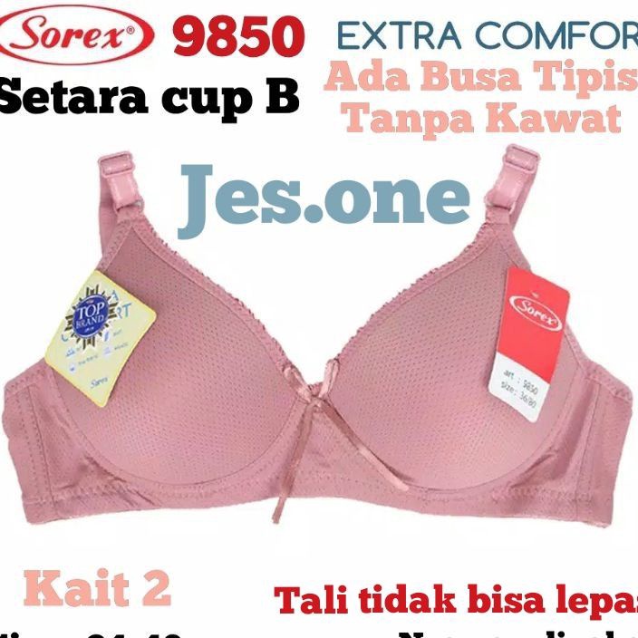Jual Star Seller Sorex 9850 Bra Extra Comfort Busa Tanpa Kawat Kait 2 ...