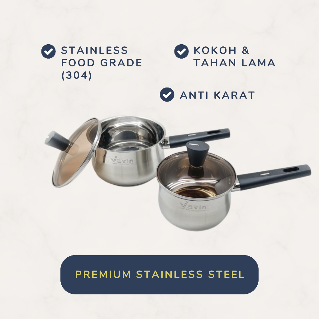 Jual POTA MILK POT PANCI SUSU PANCI MASAK MIE STAINLESS STEEL 304 TEBAL 14CM 16CM 18CM | Shopee ...