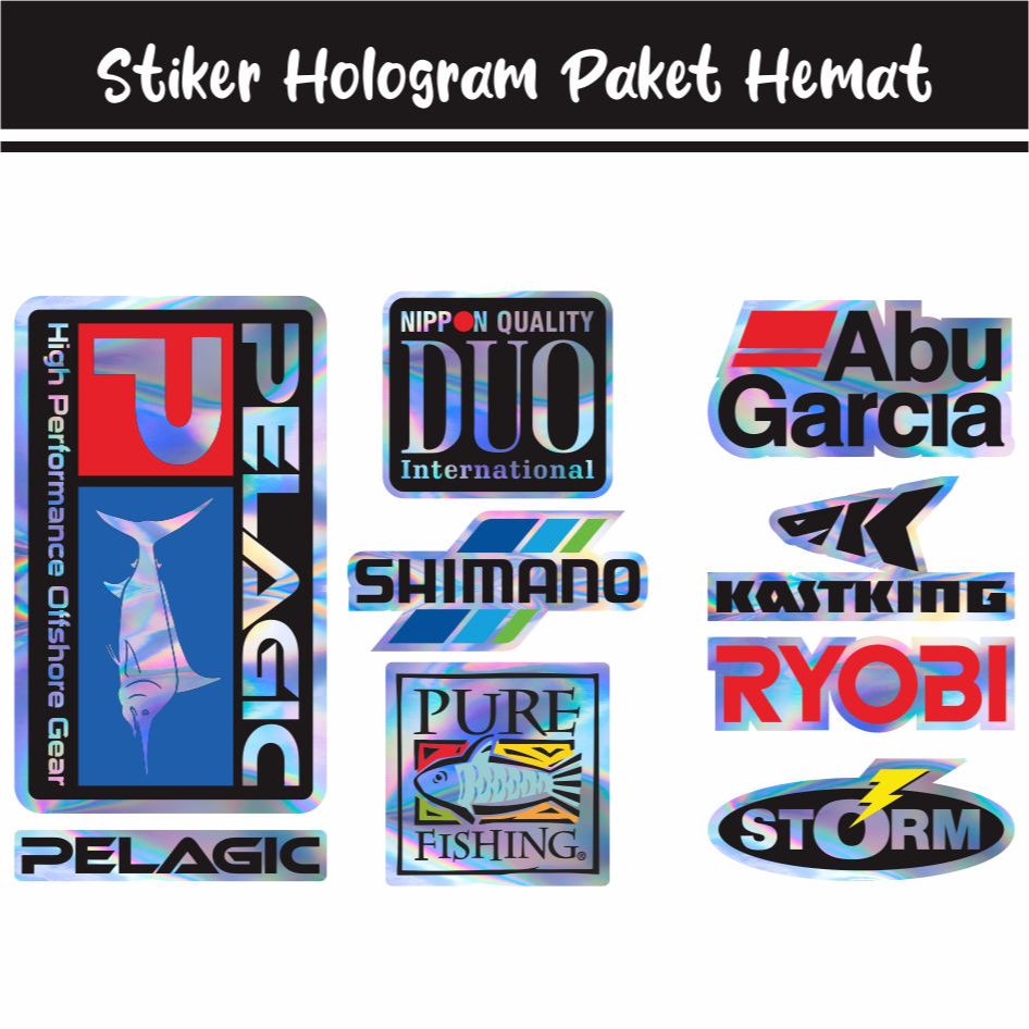 Jual Sticker Logo Brand Mancing Hologram Tackel Box Kotak Lure Pancing ...