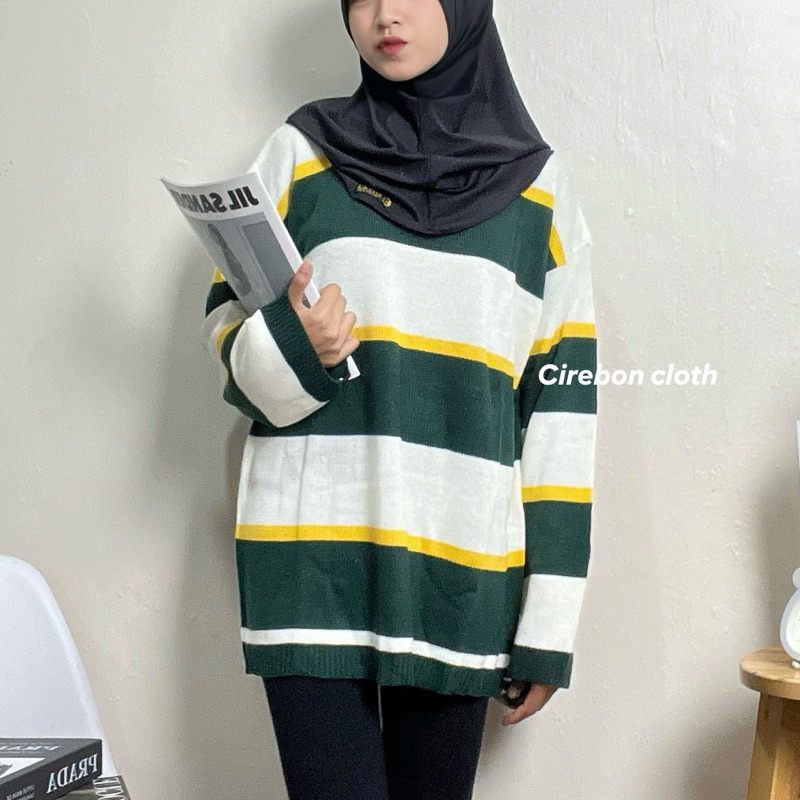 Jual Cirebon Cloth - Malika Sweater Rajut Oversize Motif Blaster ... Jual Cirebon Cloth - Malika Sweater Rajut Oversize Motif Blaster ...