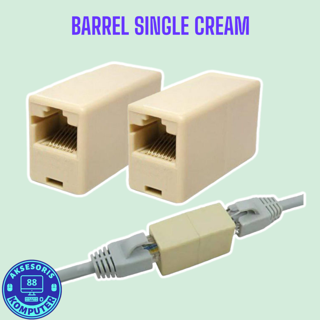 Jual BARREL BAREL LAN RJ45 SINGLE BAREL SAMBUNGAN LAN | Shopee Indonesia