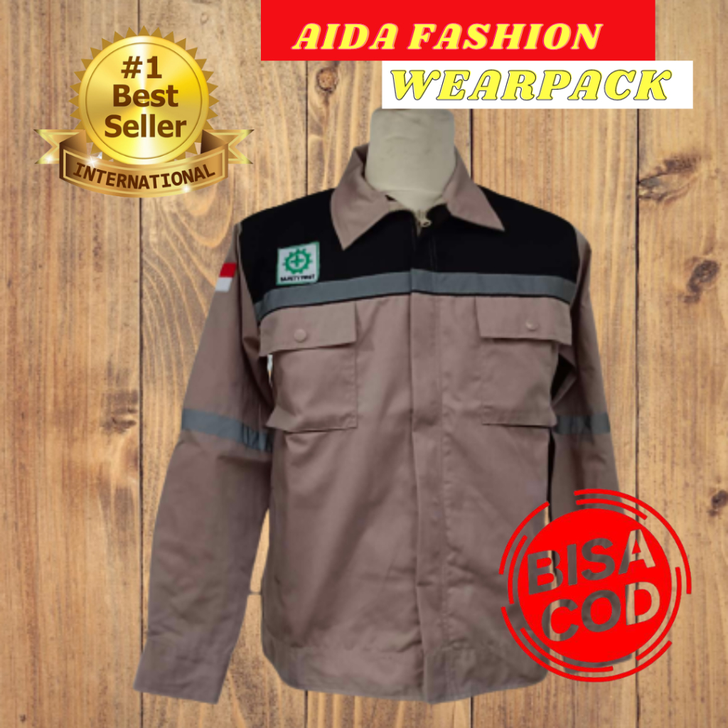 Jual COKSU HITAM DAN OREN HITAM SERAGAM KERJA WEARPACK SAFETY | Shopee ...