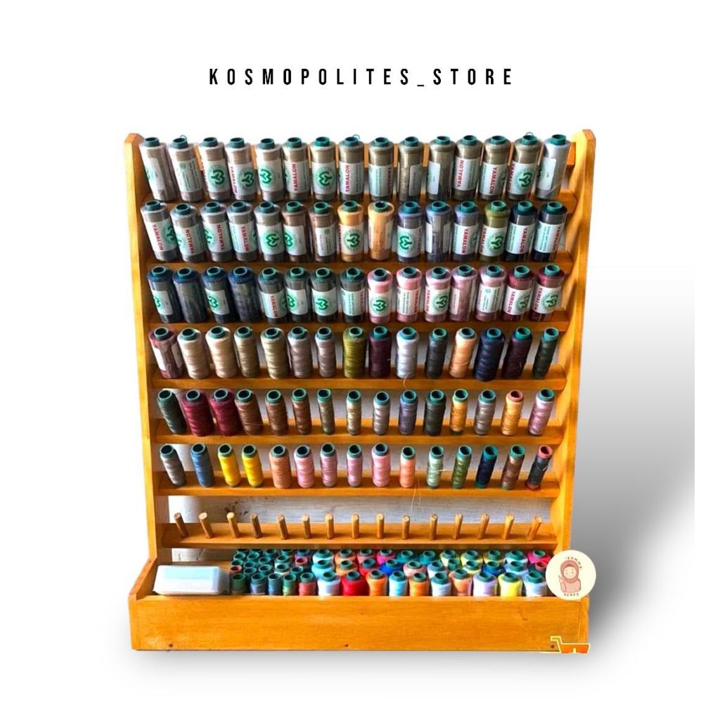 Jual Rak benang jahit Kap 105 pcs /Rak serbaguna kayu | Shopee Indonesia