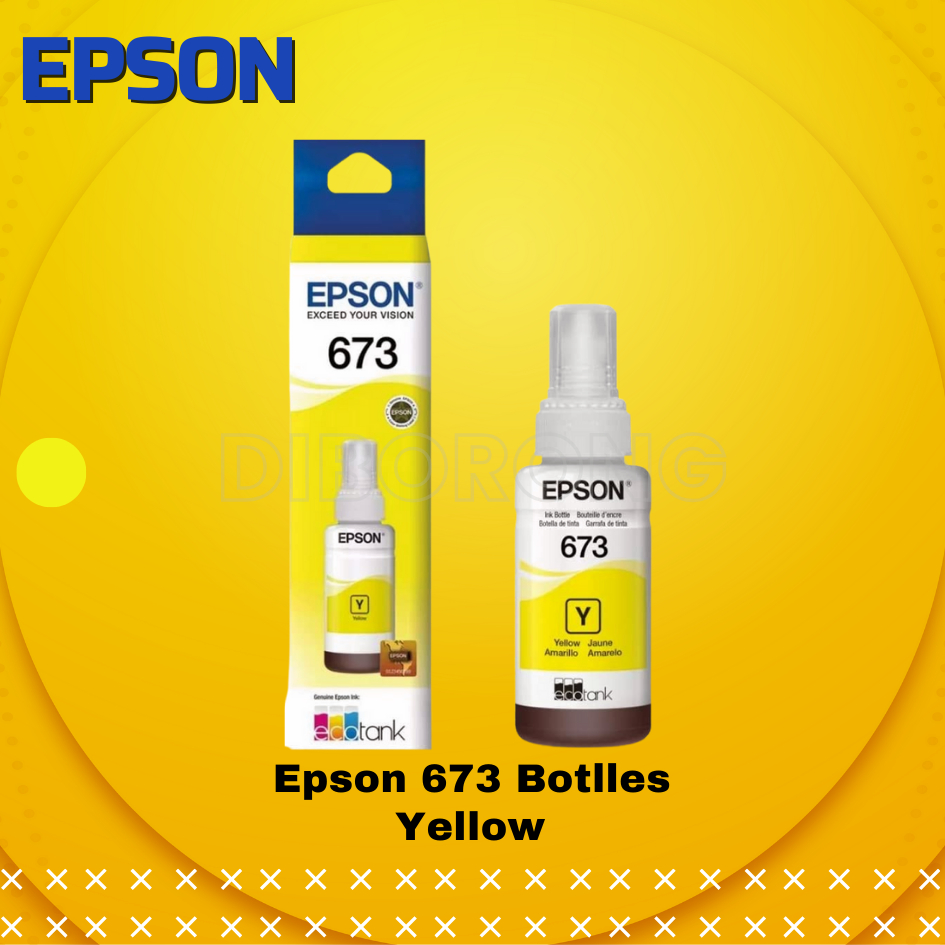 Jual Tinta Refill Epson 673 Original Yellow For Printer L800-L1800-L805-L850 | Shopee Indonesia