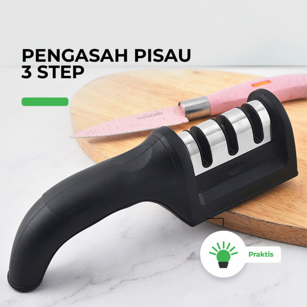 Jual Ralali Pengasah Pisau 3 Segmen Step - Batu Pengasah Hitam ...