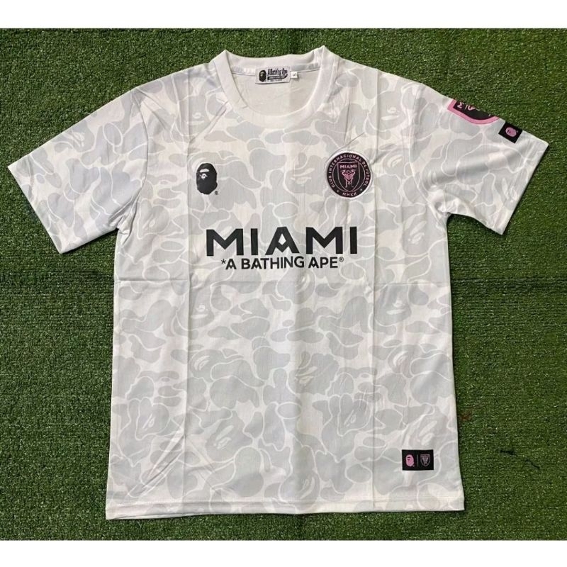 Jual Jersey Inter Miami X A Bathing Ape Putih 2023 2024 Grade Ori Official | Shopee Indonesia
