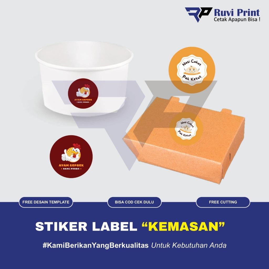 Jual STIKER STICKER LABEL BULAT MAKANAN MINUMAN PRODUK LABEL CUSTOM ...