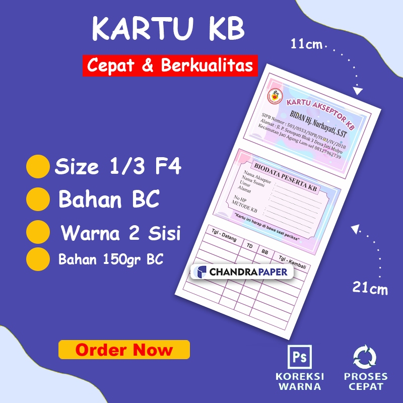 Jual Cetak Kartu KB Bidan | Shopee Indonesia
