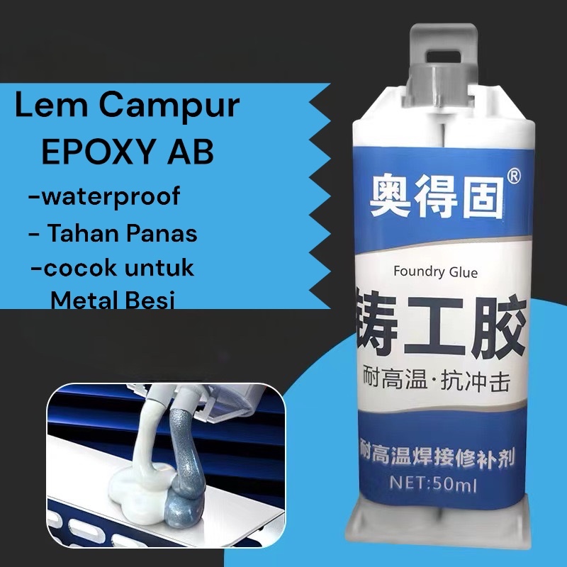 Jual Lem AB Epoxy Kuat Metal Casting Glue Lem Besi Super Kuat Anti ...