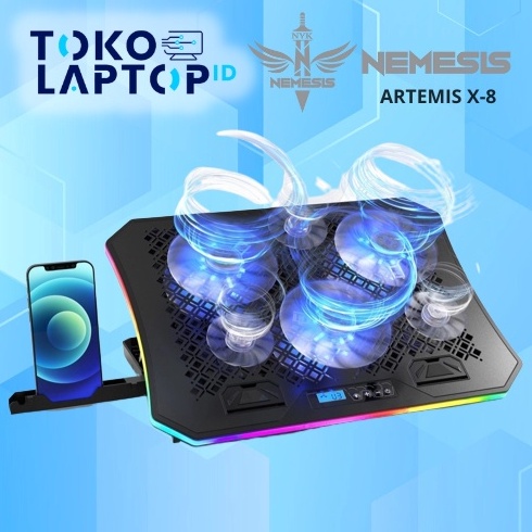 Jual Motif Terkini.. NYK Nemesis X8 / X-8 Artemis RGB Cooling Pad Cooler Pad IMP | Shopee Indonesia