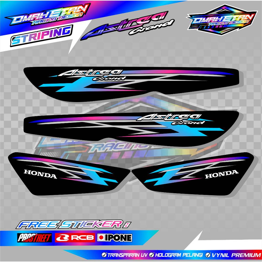 Jual STRIPING VARIASI MOTOR HONDA ASTREA GRAND / STICKER LIST MOTOR ...