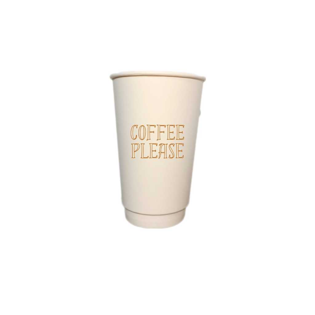 Jual Custom Sablon Paper Hot Cup 12oz Double Wall Putih | Shopee Indonesia