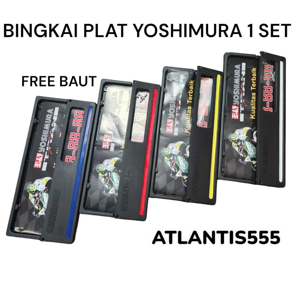 Jual BINGKAI PLAT NOMOR MOTOR YOSHIMURA DEPAN DAN BELAKANG BAHAN ...