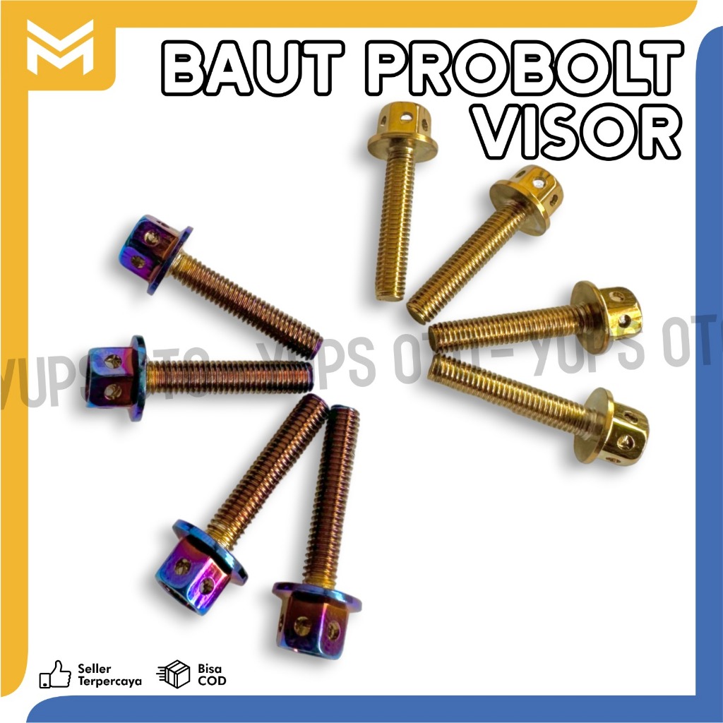 Jual BAUT PROBOLT VISOR HENG M8 X 30MM DRAT 8 HARGA PER 4 BIJI ANTI ...