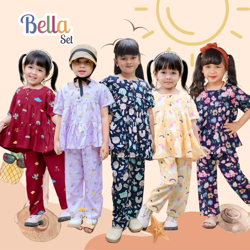 Jual BELLA SET | Setelan piyama anak perempuan 1-9 tahun | baju tidur ...