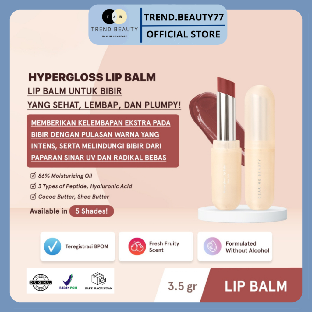 Jual DEAR ME BEAUTY Hypergloss Lip Balm| Velvet Lip Tint | Shopee Indonesia