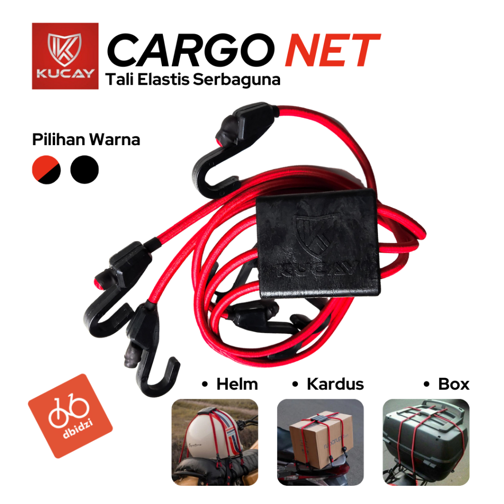 Jual Tali Jaring Helm Motor Box Cargo Duffle Bag KUCAY Original Elastis ...