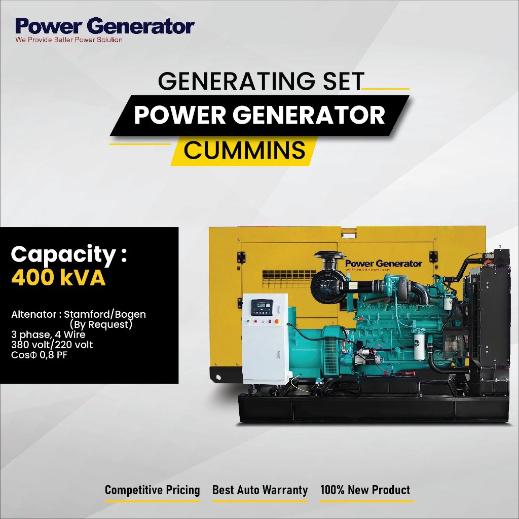 Jual Genset 400 kVA Cummins - Open & Silent - Genset Power Indo ...