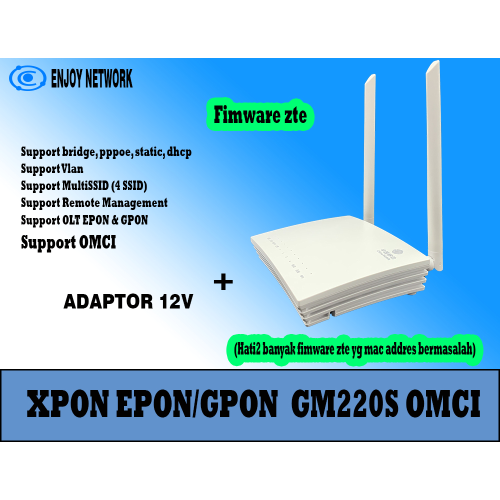 Jual XPON EPON GPON GM220S GM220-S OMCI + Dengan Adaptor | Shopee Indonesia
