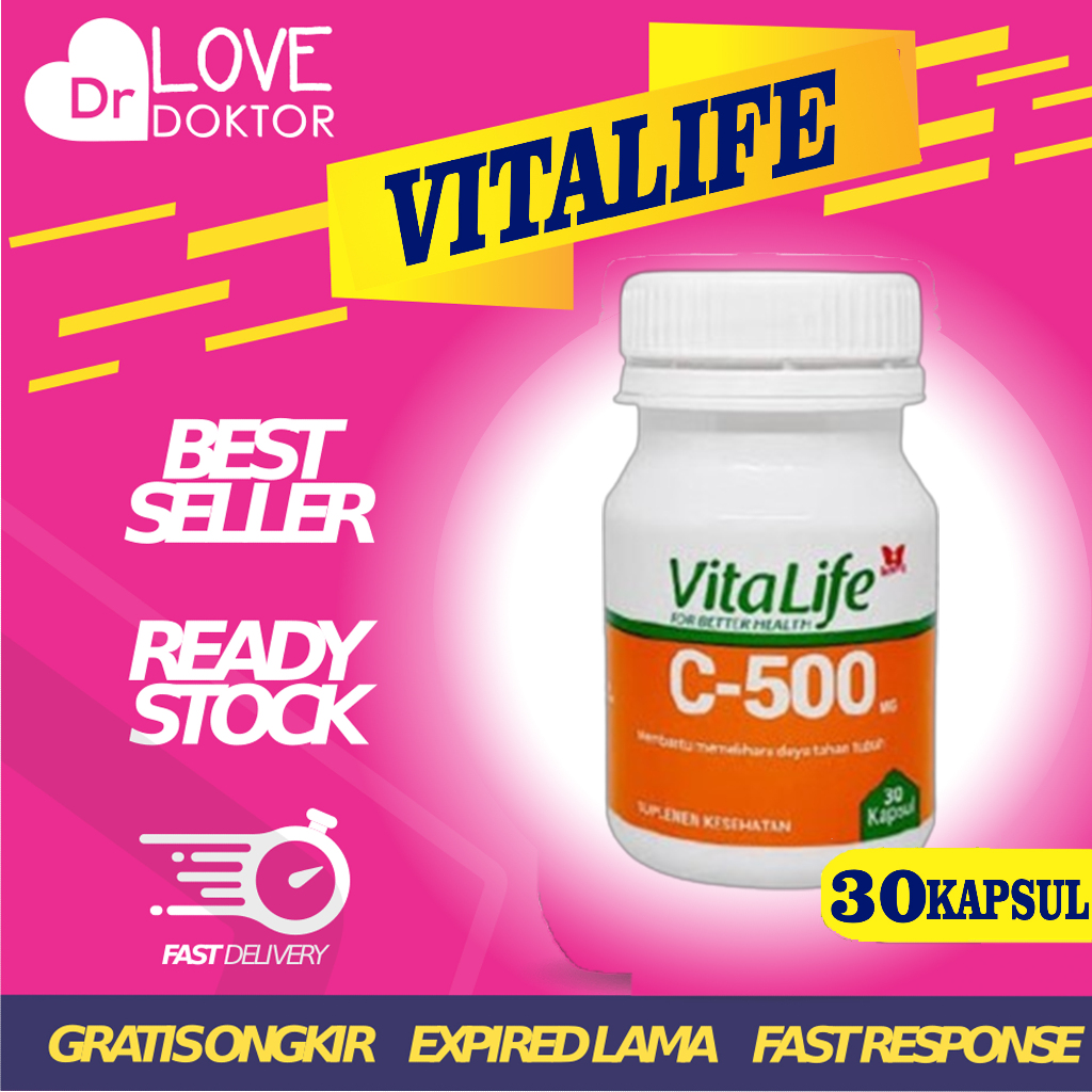 Jual VITALIFE VITA LIFE C500 VITAMIN C 500 MG 500MG KEKEBALAN DAYA TAHAN IMUN TUBUH ANTIOKSIDAN ...