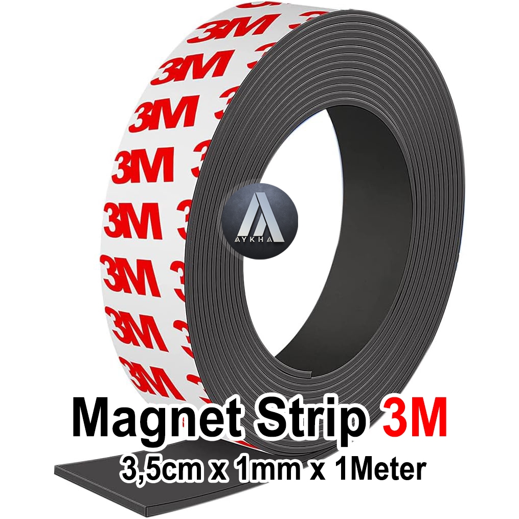 Jual MAGNET Karet Lembaran Strip Tempelan Kulkas Doubletape LEM 3M Size ...