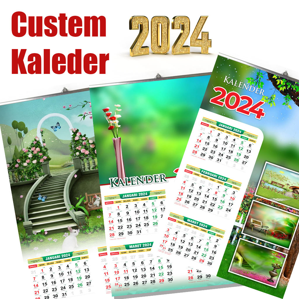 Jual Cetak KALENDER 2024 CUSTOM Desain Full Colour Art Paper 150 Gram ...