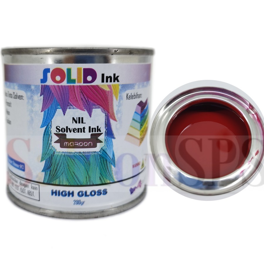 Jual TINTA SABLON NIL MAROON PARASIT / NILON / TASLAN 200GR | Shopee ...