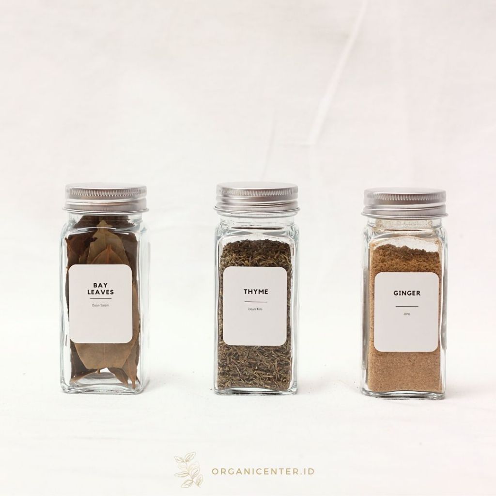 Jual Spice Jar Free Label Botol Bumbu Dapur Spice Jar Kaca Estetik ...