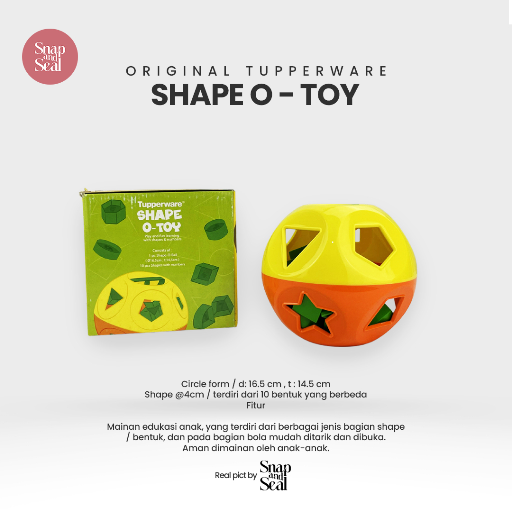 Jual Tupperware Ori - SHAPE O TOY (BOX PENYOK/SOBEK) | Shopee Indonesia