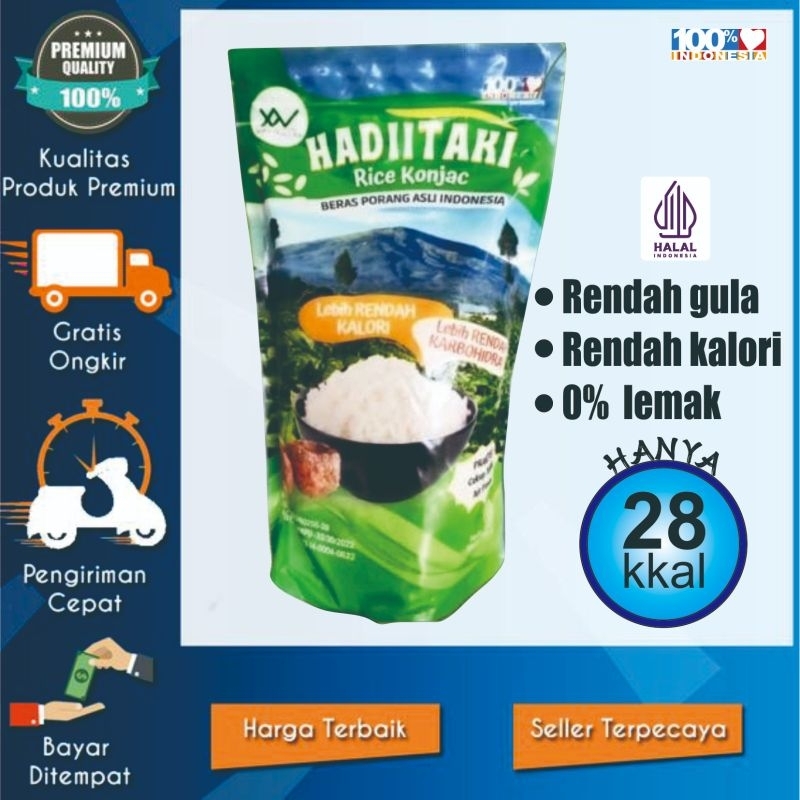 Jual Beras Porang Hadiitaki,Rendah gula,sehat,shirataki,nasi instan 1 ...