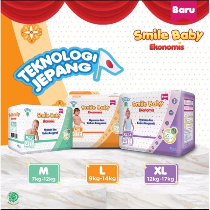 Jual Goon Smile Baby Comfort M30, L26, XL24, M42, L36, XL34 Popok Bayi Cowok Cewek | Shopee ...