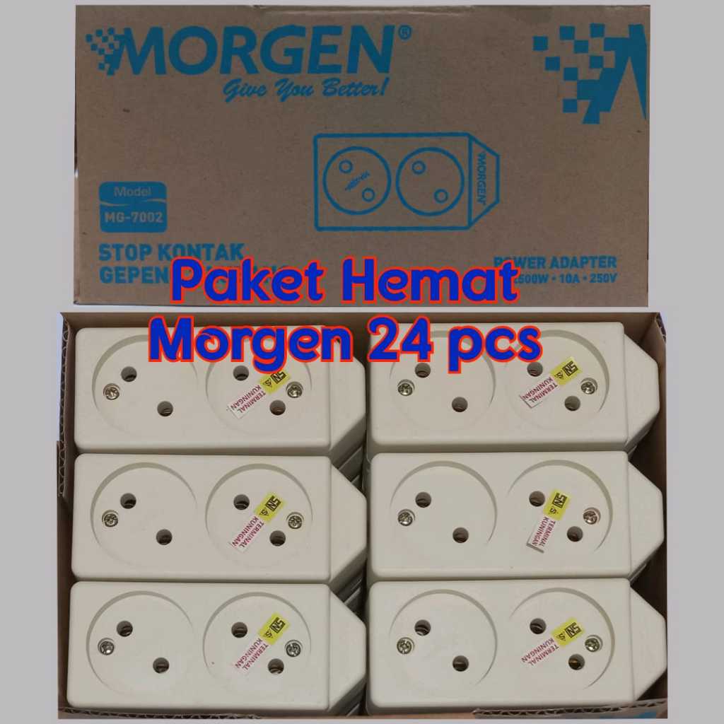 Jual Paket Hemat 1 Kotak Lbg 2,3,4 Terminal Gepeng MORGEN / Stop Kontak ...