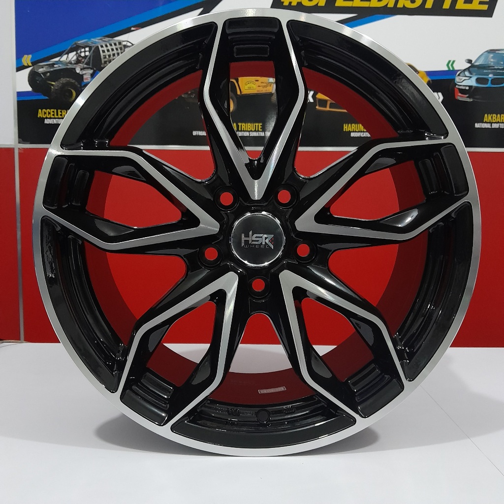 Jual Velg Mobil Racing ring 17 HSR Sloux baut 5x114,3 lebar 7,5 offset 40 warna black polis high ...