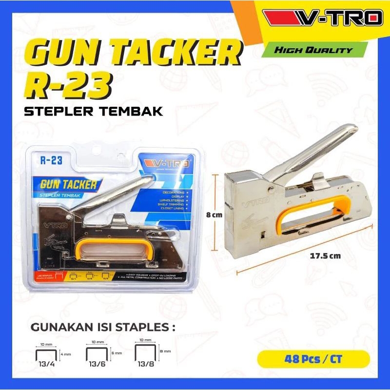 Jual Stapler Tembak/Gun tacker V-tro R-23 ( 1pcs ) | Shopee Indonesia