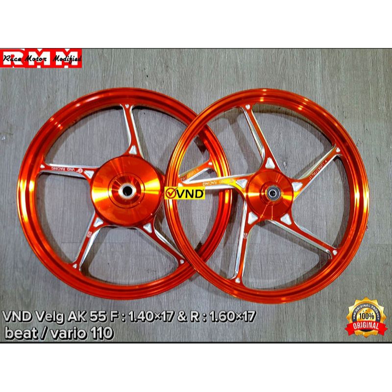 Jual velg vnd ak 55 1.40×17 & 1.60×17 beat / vario 110 | Shopee Indonesia