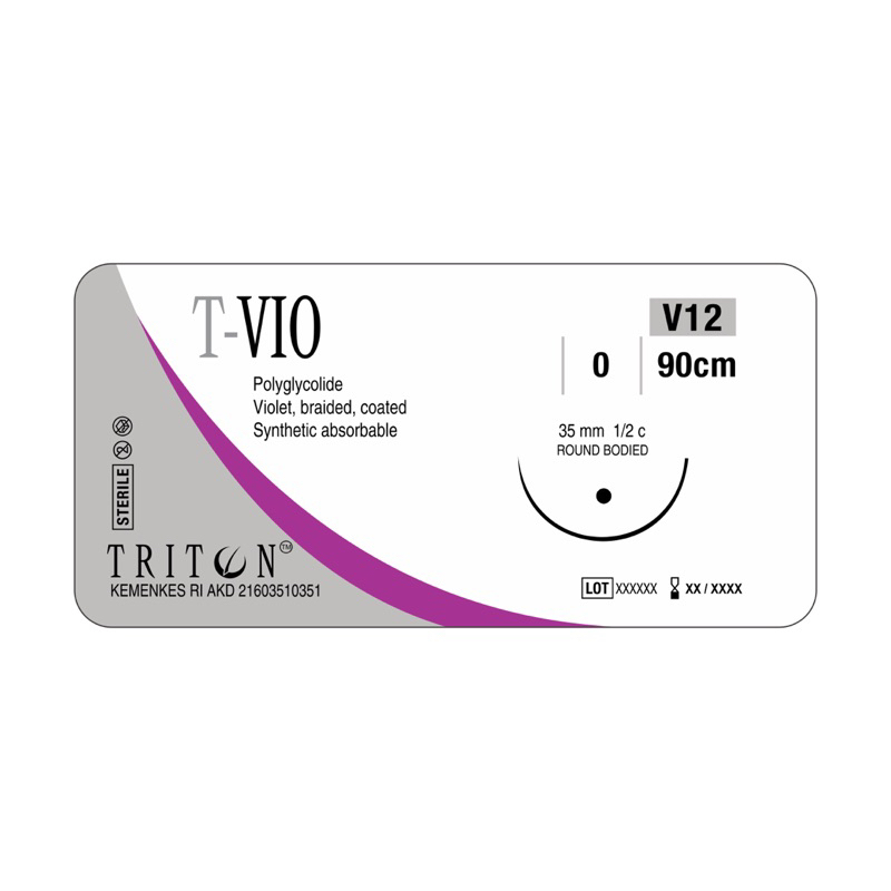 Jual BENANG TRITON T-VIO POLYGLYCOLIDE Synthetic Absorbable SATUAN ...