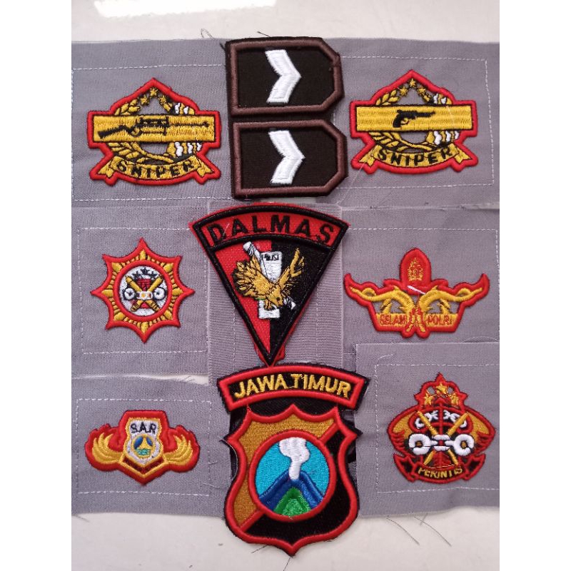Jual BET BORDIR LOGO LAMBANG ATRIBUT DALMAS POLRI TIMBUL | Shopee Indonesia