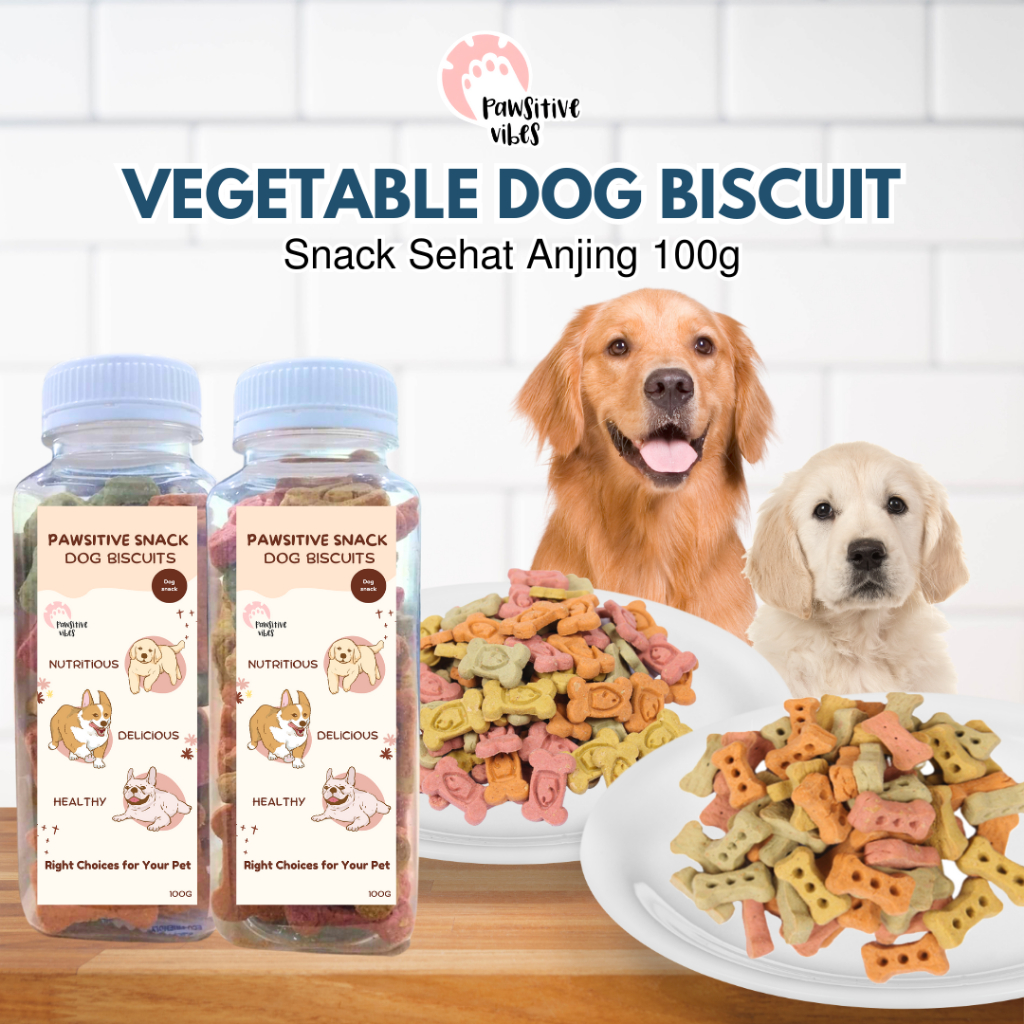 Jual Vegetable Dog Biscuit 100gram - Snack Cemilan Vitamin Puppy Anjing ...