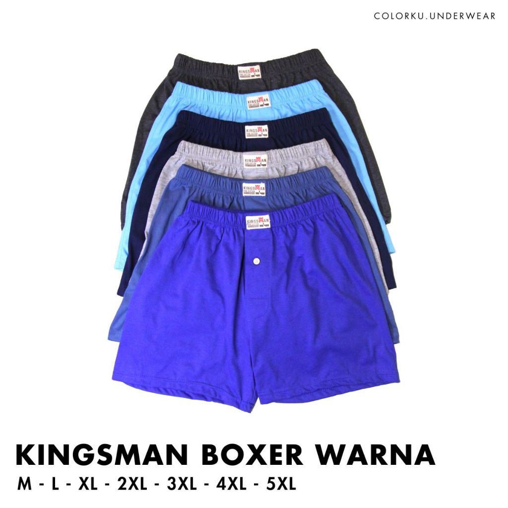 Jual BOXER PRIA BIG SIZE BOXER JUMBO KANCING DEPAN KINGSMAN Isi 1 PCS ...