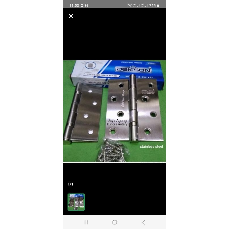 Jual Engsel Dekson 4 Inch Ecoline 4x3x2mm 2BB SSS/Hinge Dekson Ecoline ...