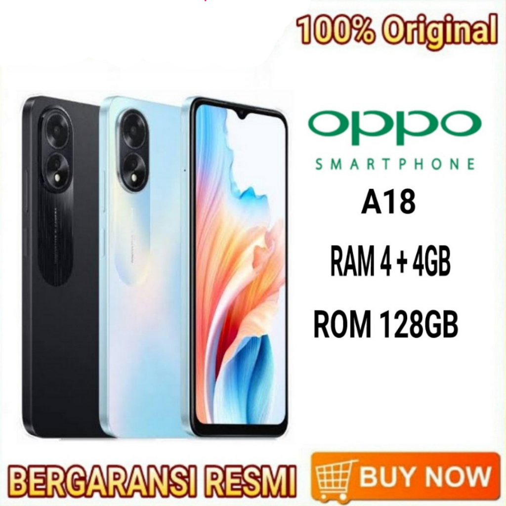 Jual Oppo A18 RAM 4/128GB Garansi Resmi 1 Tahun | Shopee Indonesia