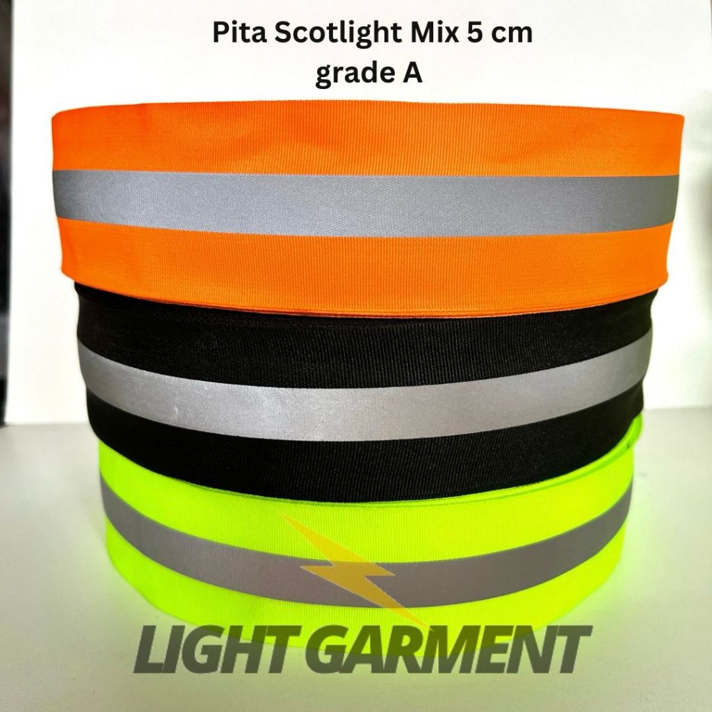 Jual Pita Reflektor Mix 5 cm GRADE A / Pemantul Cahaya Scotlight ...