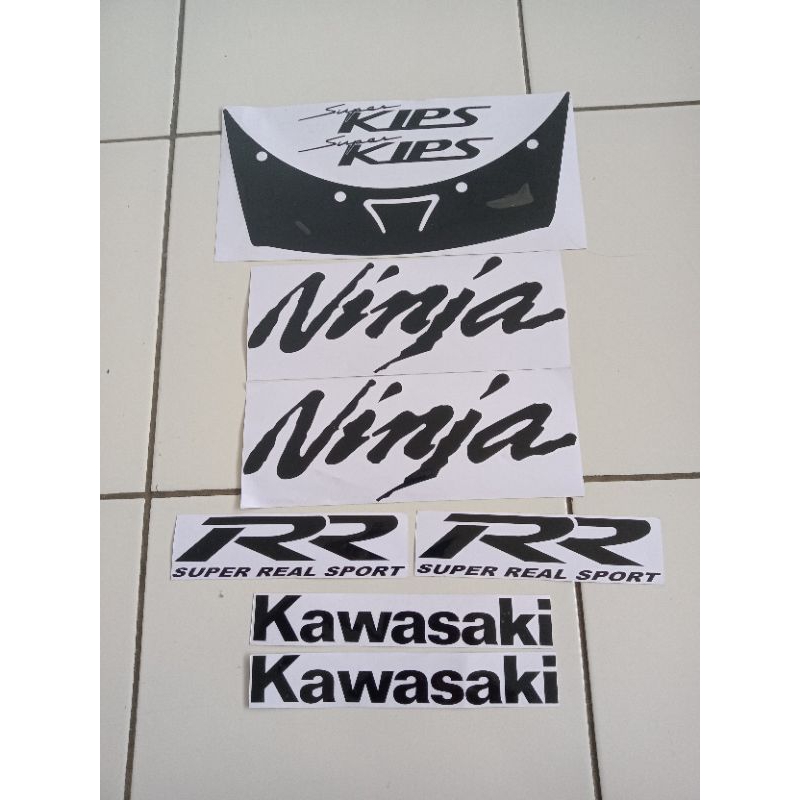 Jual Stiker Striping Cutting Kawasaki Ninja RR Old ZX Putih Hitam ...