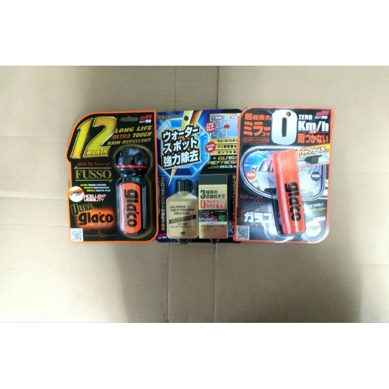 Jual SOFT99 ULTRA GLACO 70ML + GLASS REFRESH 80ML + GLACO MIRROR ...