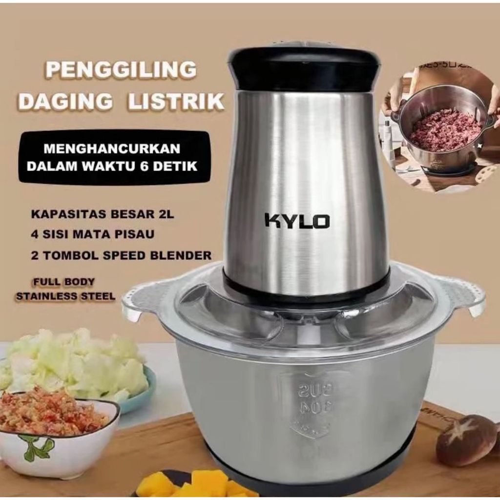 Jual Blender Penggiling Daging 2L Stainless Tahan Karat Listrik Meat ...