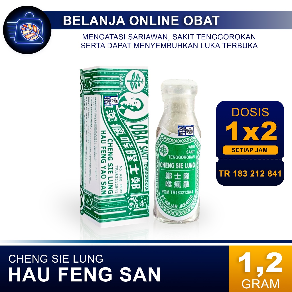 Jual OBAT SAKIT TENGGOROKAN CHENG SIE LUNG HAU FENG SAN | Shopee Indonesia