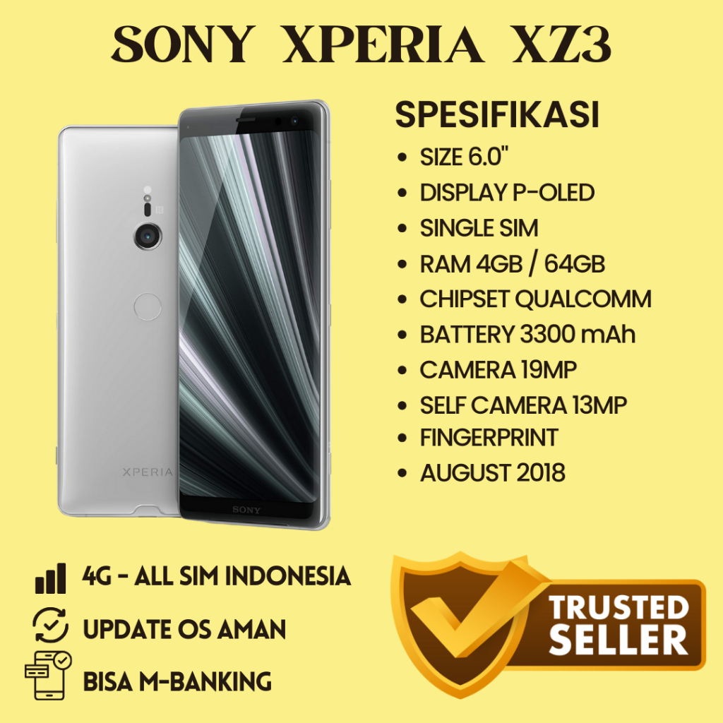 Jual SONY XPERIA XZ3 RAM 4/64GB ALL OPERATOR | Shopee Indonesia
