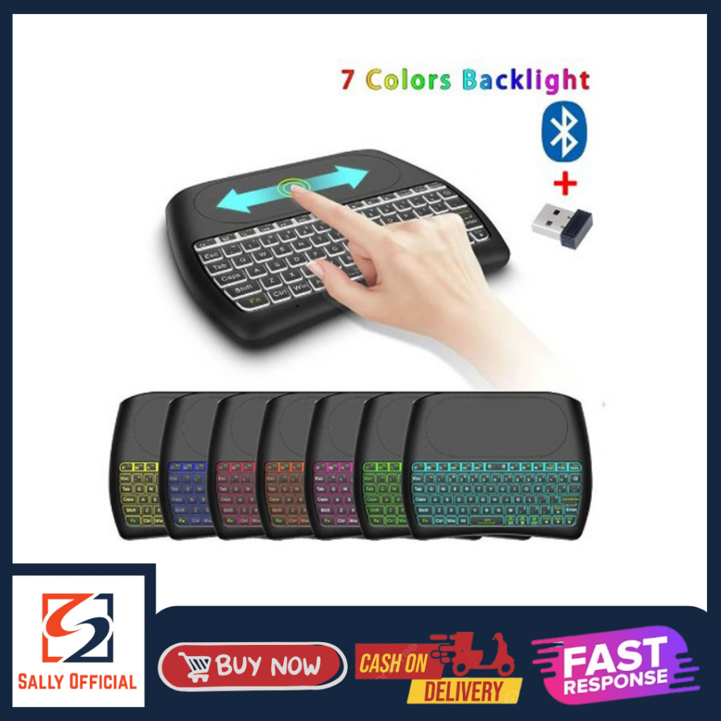 Jual Mini Keyboard Wireless Touchpad Qwerty D8 Mini Wireless | Shopee ...