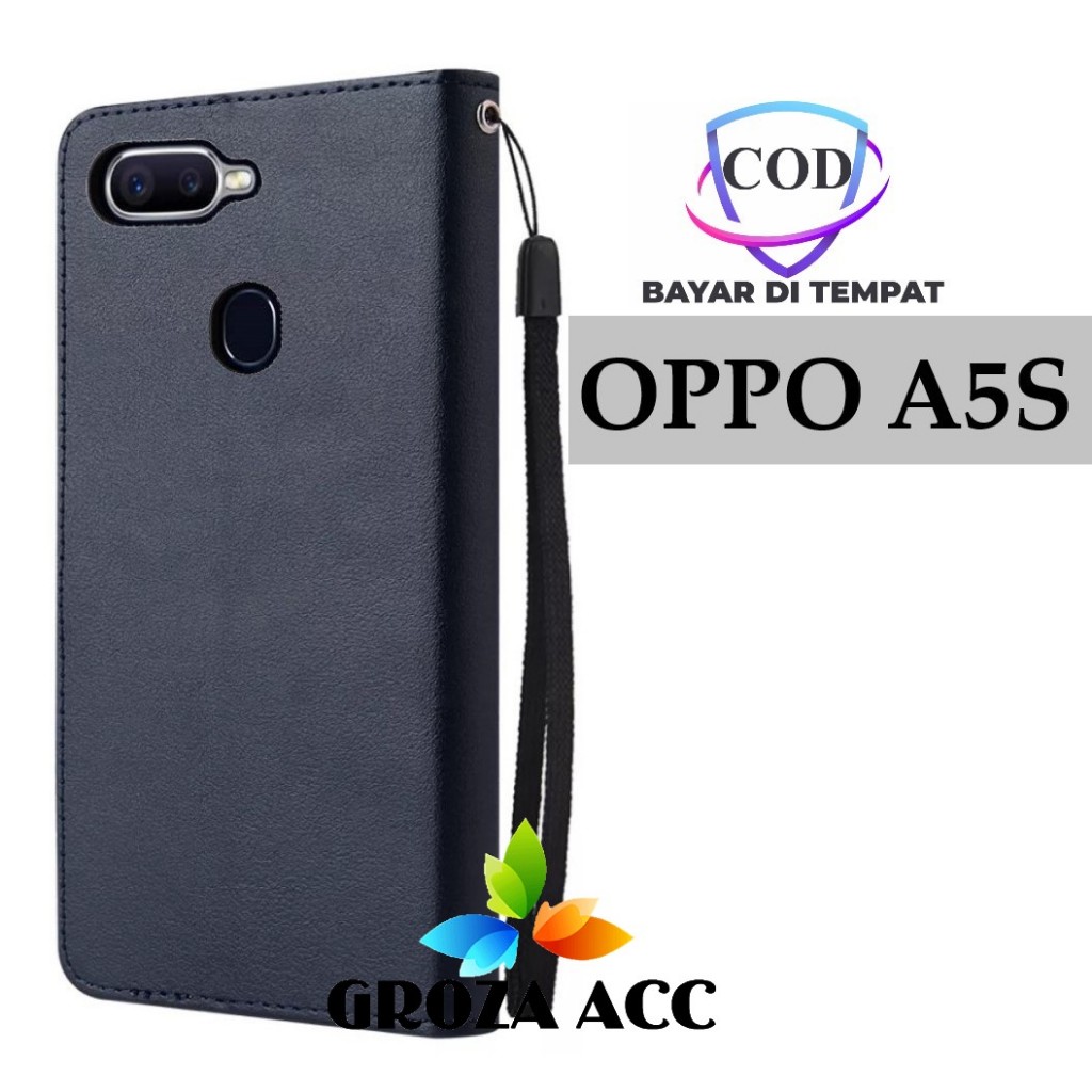 Jual Flip Case OPPO A5S Case Wallet Kulit Casing Dompet Case Wallet ...