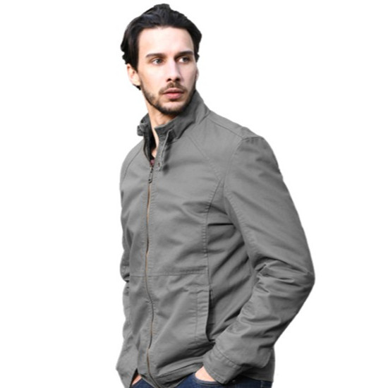Jual Jaket Katun Pria Kasual Military Jacket Cotton Zip Up | Shopee ...